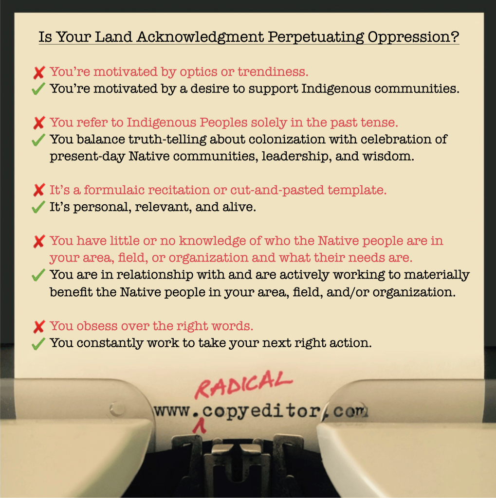 How to Ensure that Your Land Acknowledgment Doesn’t Perpetuate ...